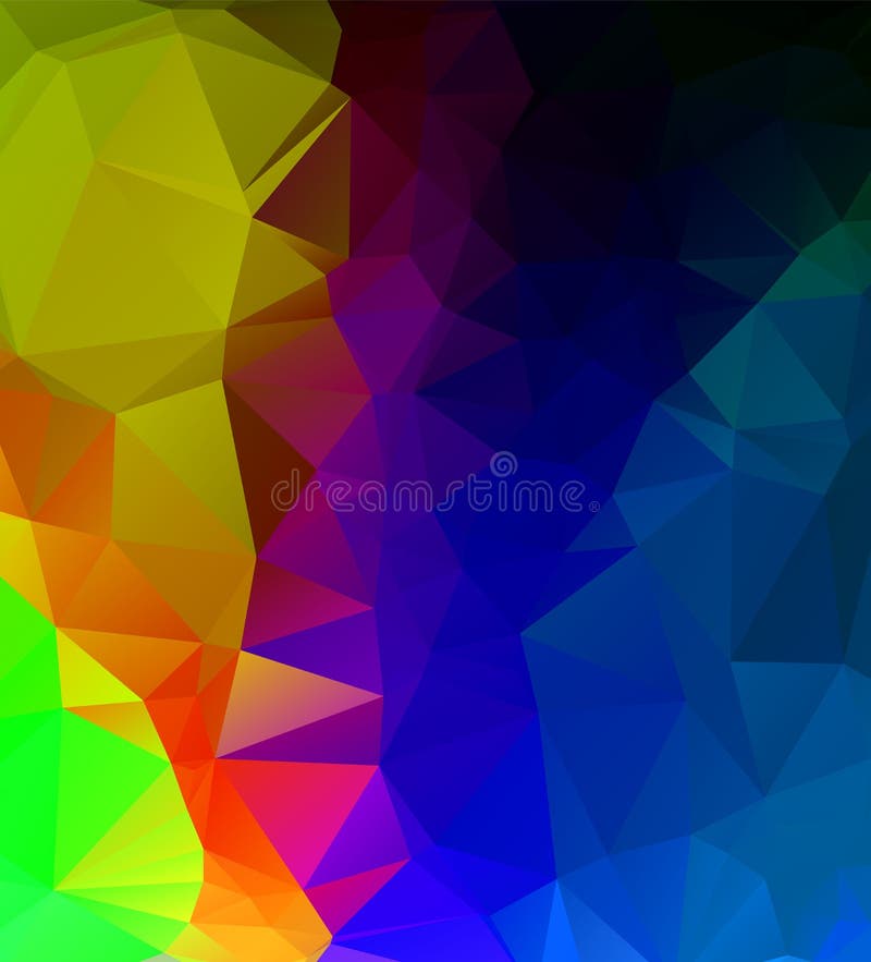 Abstract Multicolor Full Color Rainbow Background. Vector Polygonal ...