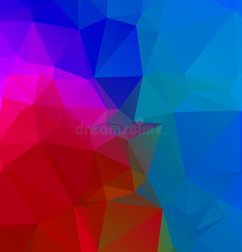 Abstract Multicolor Full Color Rainbow Background. Vector Polygonal ...