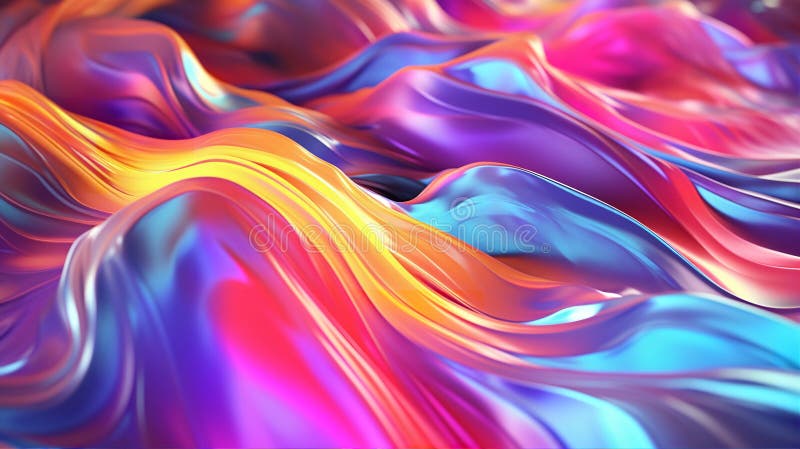Abstract Multicolor Holographic Coloured Sweeping Fluid Background ...