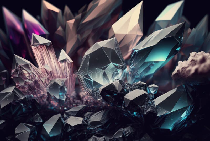 Abstract Multicolor Many Crystal Stone Diamond Background Stock ...