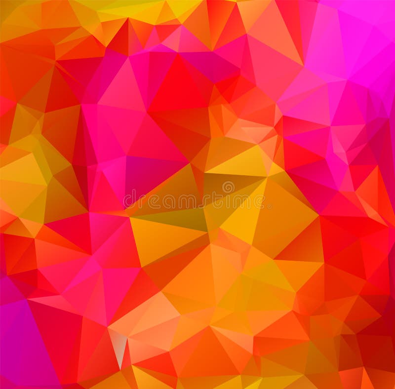 Abstract Multicolor Orange and Red Background. Vector Polygonal Design ...