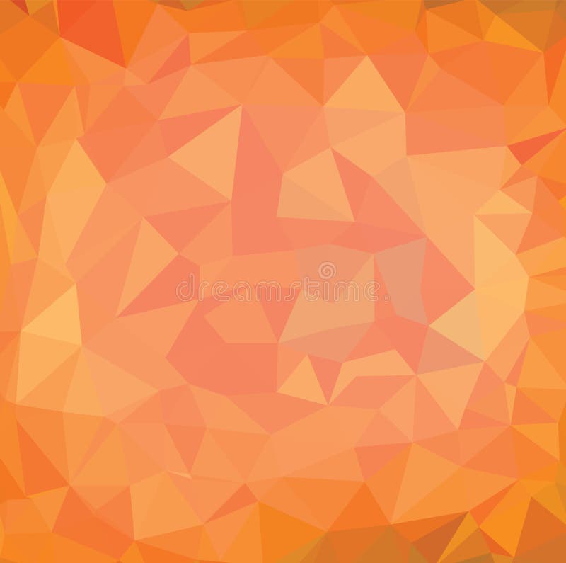 Abstract Multicolor Orange Son Background. Vector Polygonal Design ...
