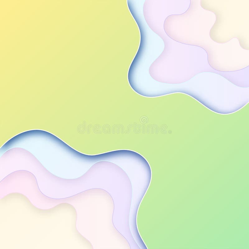 Abstract Multicolor Paper Layer Cut Background Stock Illustration ...