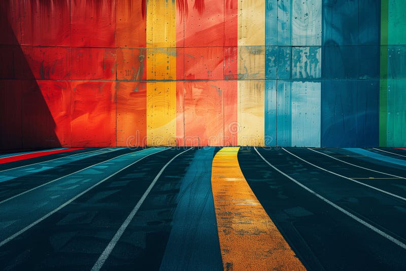 Abstract Multicolor Sport Lines Background Stock Illustration ...