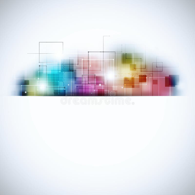 Abstract Multicolor Technology Background Stock Illustration ...
