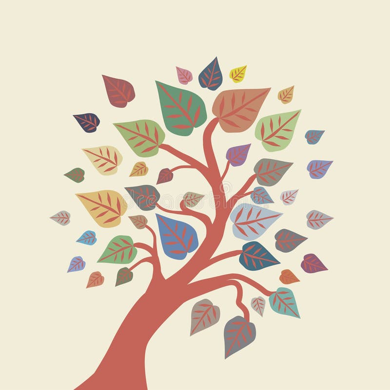 Abstract multicolor tree stock vector. Illustration of arbor - 15322204