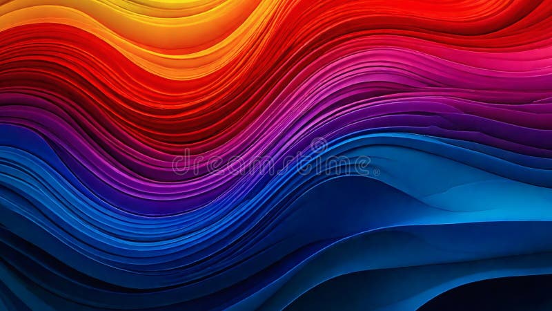Abstract Multicolor Waves Background Stock Image - Image of orange ...