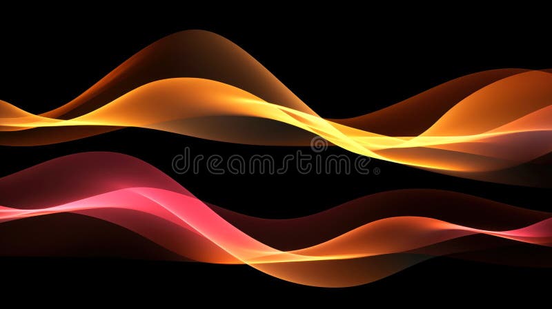 Abstract Multicolor Wavy Line of Light, Neon Glowing Lines, Magic ...