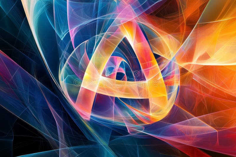 Abstract Multicolored AI Symbol on Vibrant Topaz Background Stock ...