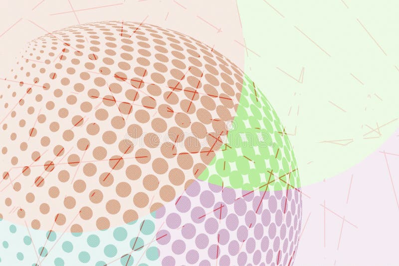 Abstract Multicolored Background with a Ball of Dots Stock Illustration ...