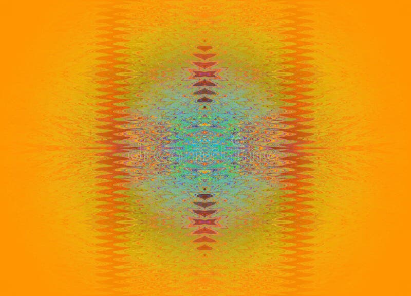 Centered Pattern Orange and Light Blue with Zig Zag Vertically Stock ...