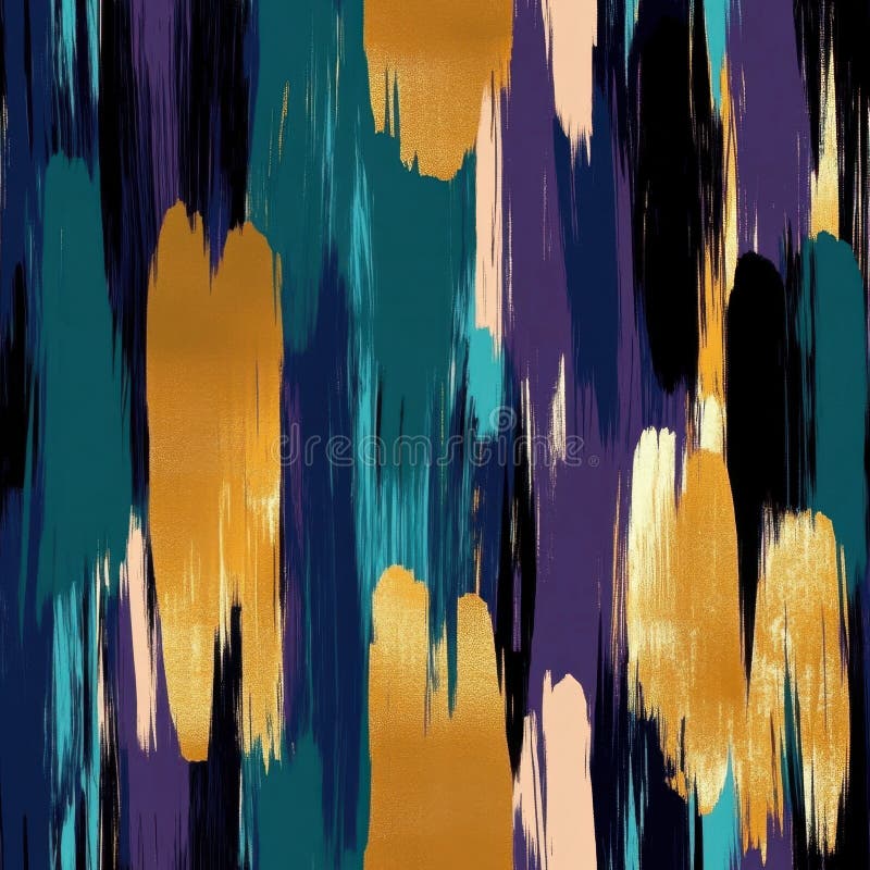 Abstract Multicolored Brush Strokes on Canvas - Vibrant Modern Art ...