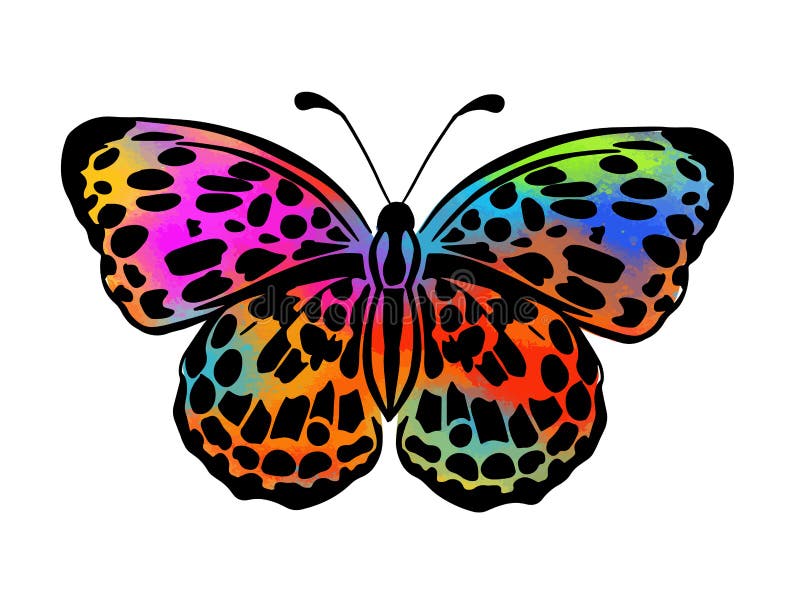 Abstract Multicolored Butterflies. Vector Illustration Stock Vector ...