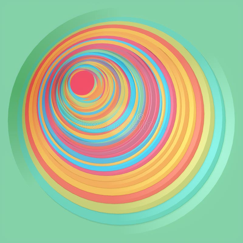 Abstract Multicolored Circle Pattern with Displacement Effect. Creative ...