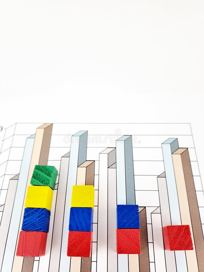 Abstract Multicolored 3d Line Graph on Colorful Lines Stock Photo ...