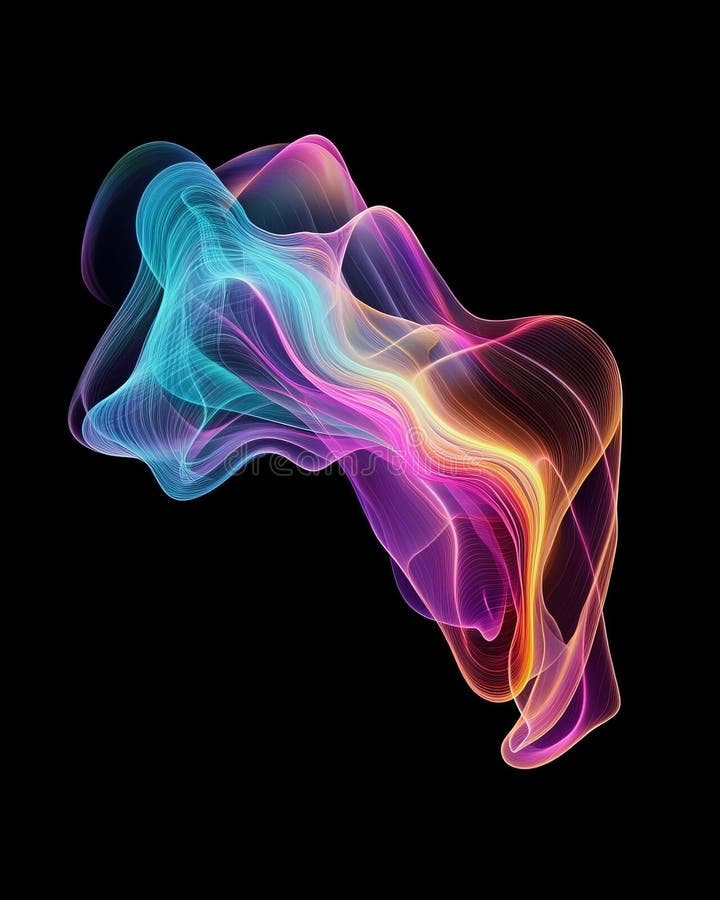 Abstract Multicolored Design with Elegant Lines and a Blurred Effect on ...