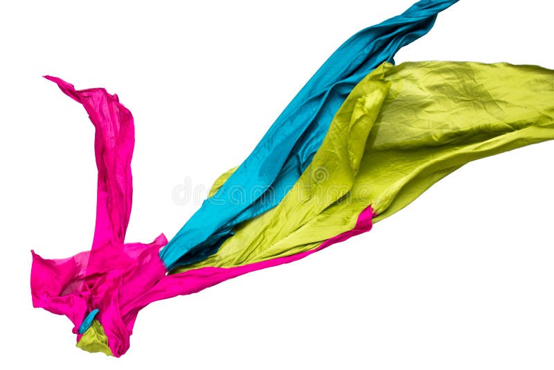 Abstract Multicolored Fabric in Motion Stock Image - Image of movement ...