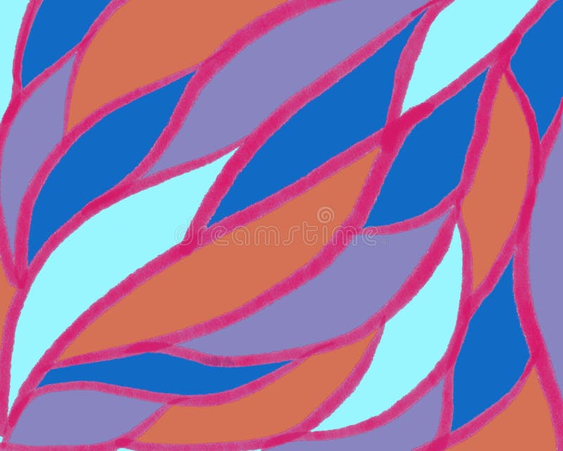 Abstract Multicolored Hand Drawn Background Stock Illustration ...