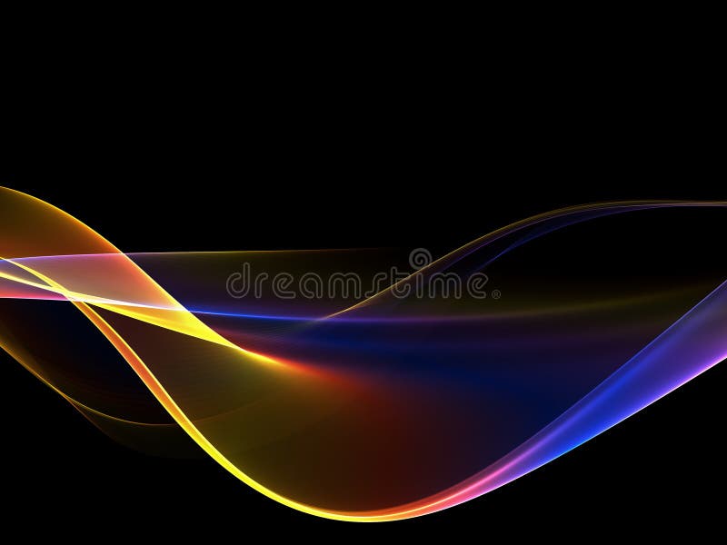 Abstract Multicolored Light Waves Background Stock Illustration ...