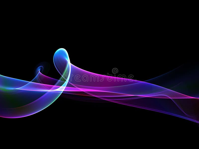Abstract Multicolored Light Waves Background Stock Illustration ...