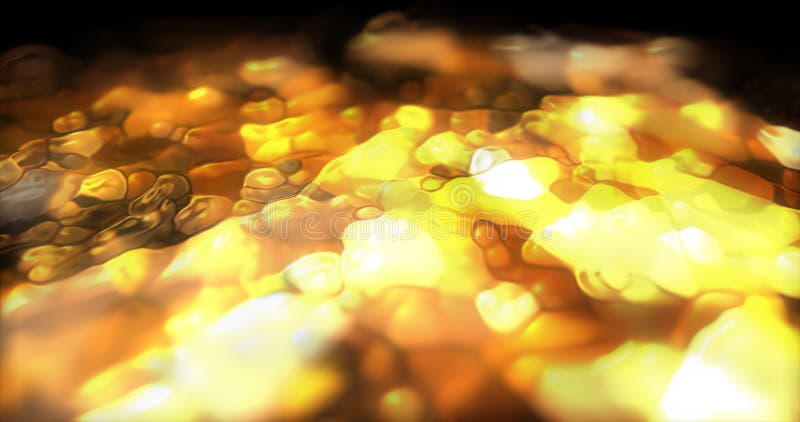 Abstract Multicolored Liquid Iridescent Yellow Gold Bright Glowing ...