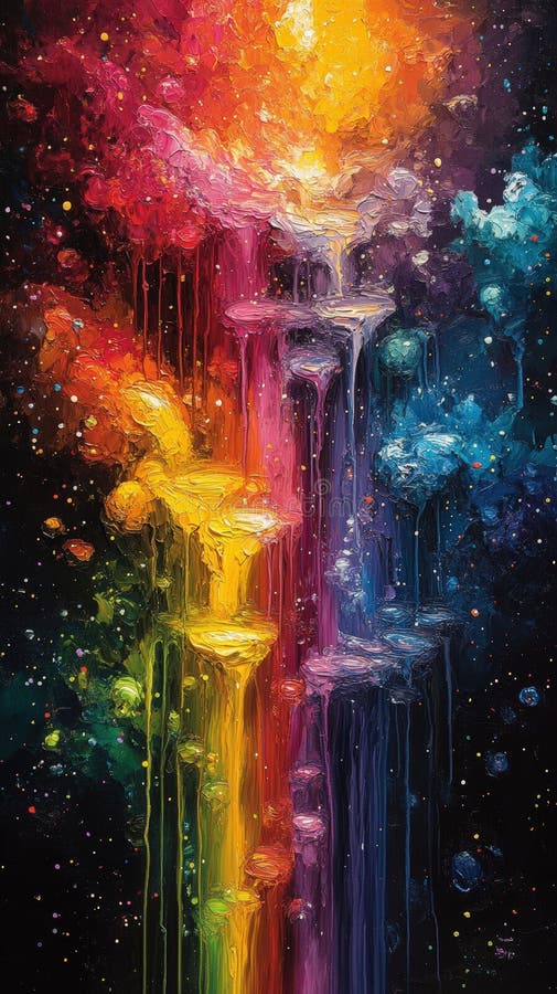 Cosmic Abstract Dripping Paint Galaxy Background Stock Photos - Free ...