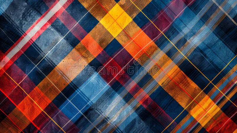 Abstract Multicolored Plaid Pattern Stock Photo - Image of pattern ...