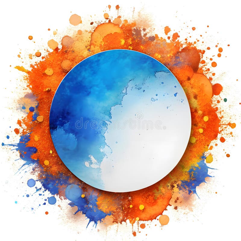 Orange Circle Frame Paint Splatter Stock Illustrations – 833 Orange ...