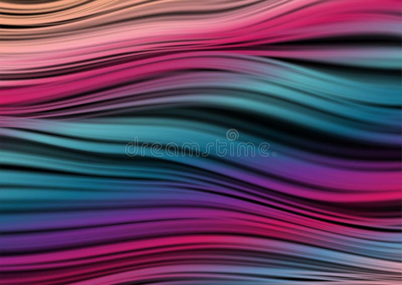 Abstract Multicolored Smooth Linear Waves Blurred Elegant Background ...
