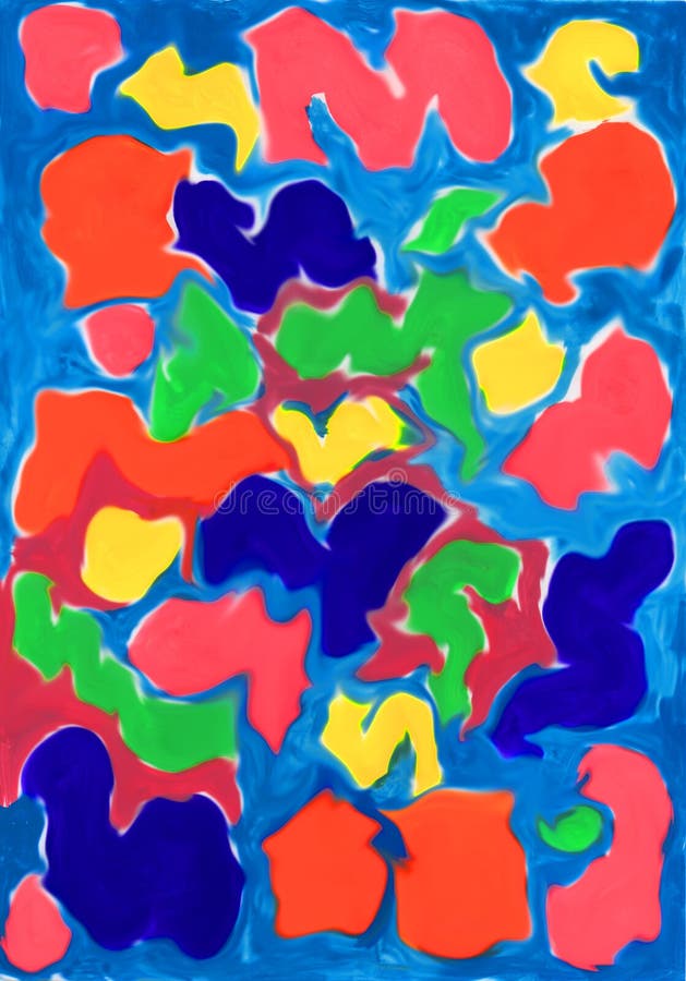 Abstract colored spots stock illustration. Illustration of handmade ...