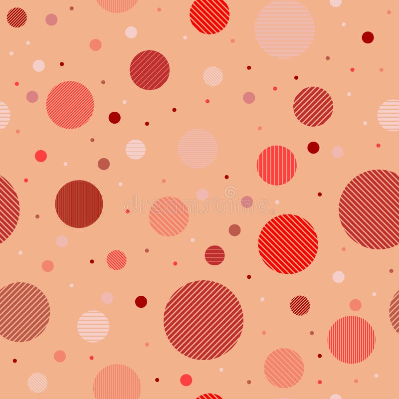 Abstract Multicolored Warm Seamless Pattern. Circles with Stripes ...