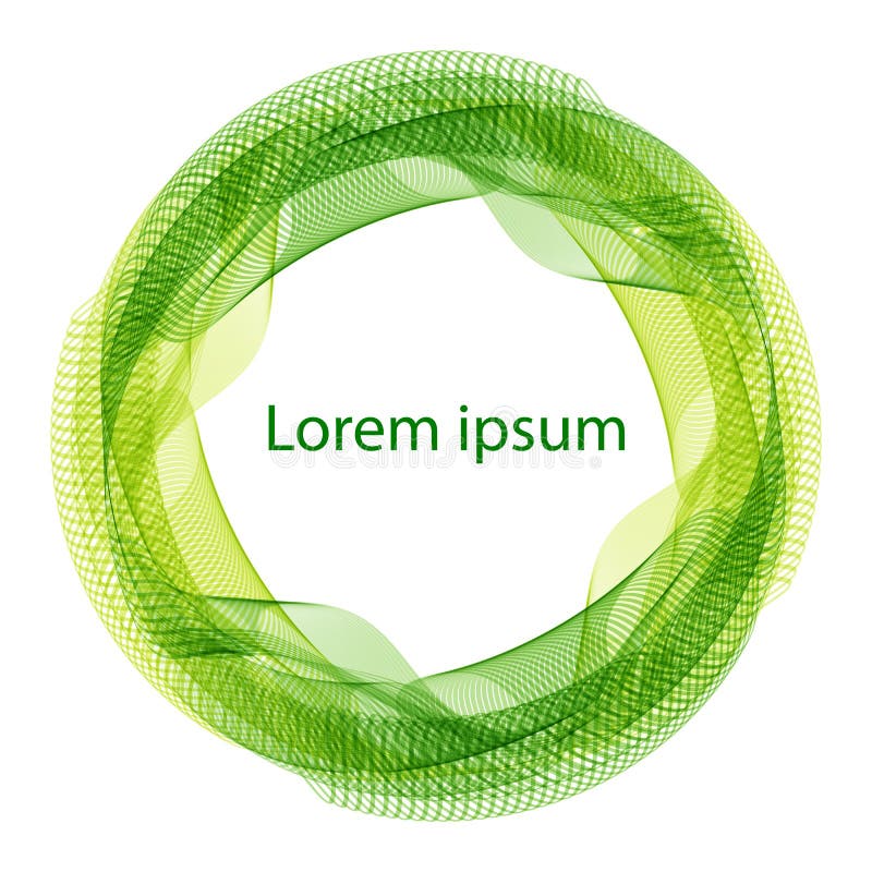 Abstract Multicolored Waves in the Shape of a Circle Stock Illustration ...