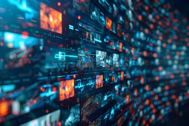 Abstract Multimedia Background Featuring Various Channel Images for Web ...