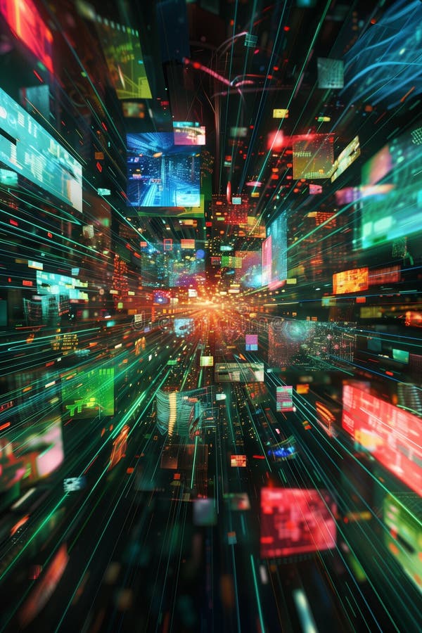 Abstract Multimedia Background Featuring Various Channel Images for Web ...