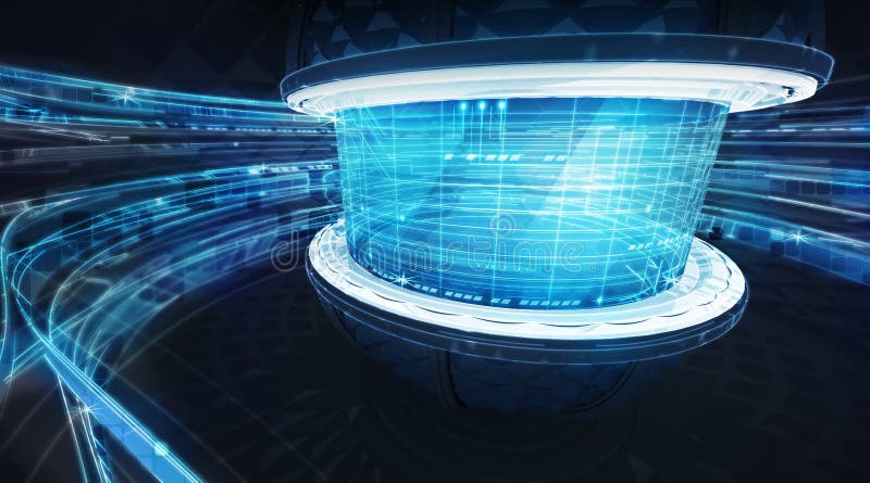 Abstract Multimedia Future Connection Vision Stock Illustration ...