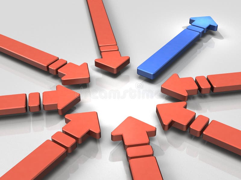 Abstract with Multiple Arrows Gathered. Stock Illustration ...