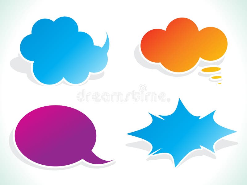 Abstract Multiple Callout Shape Balloon Stock Vector - Illustration of ...