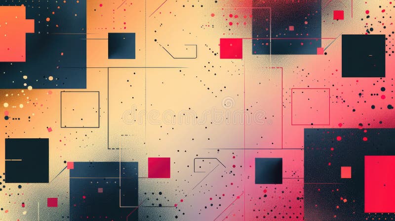 The Abstract Multiple Colored Square Gathering in the Bright Background ...