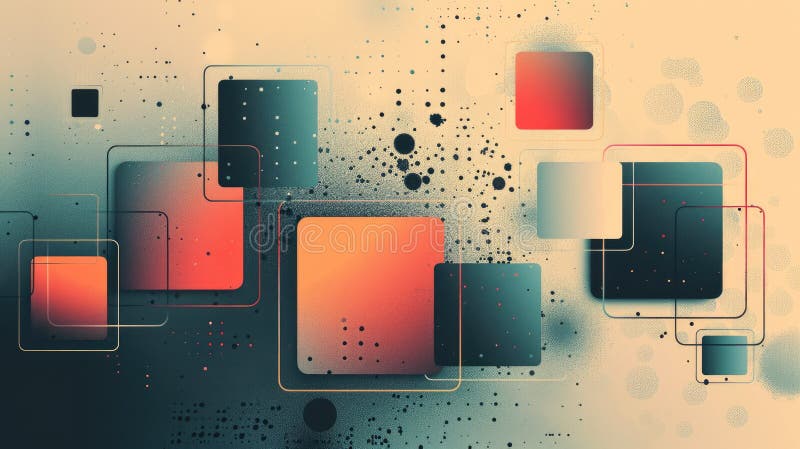 The Abstract Multiple Colored Square Gathering in the Bright Background ...