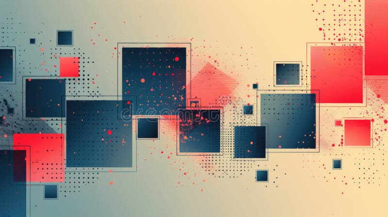 The Abstract Multiple Colored Square Gathering in the Bright Background ...