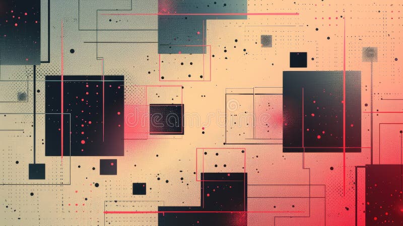 The Abstract Multiple Colored Square Gathering in the Bright Background ...