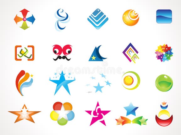 Abstract Multiple Logo Templates Stock Vector - Illustration of travel ...