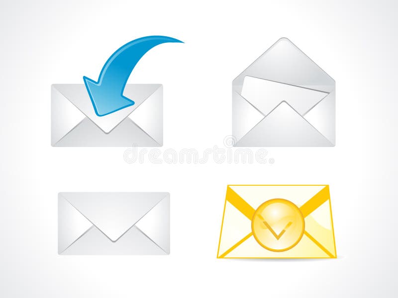 Abstract Multiple Mail Icon Stock Vector - Illustration of contact ...