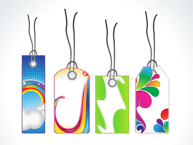 Abstract Multiple Sale Tag Set Stock Vector - Illustration of glossy ...