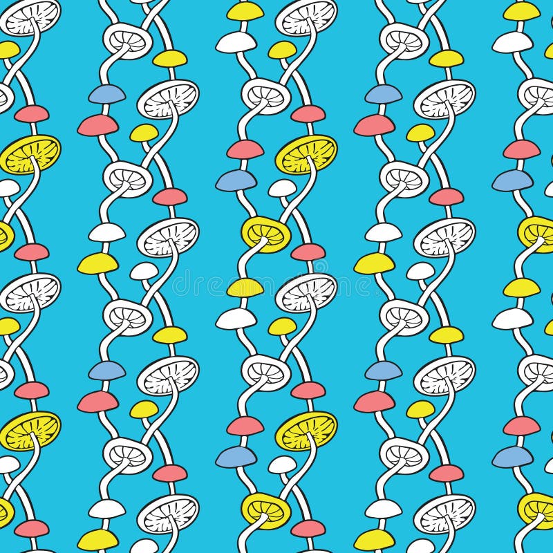 Abstract mushroom pattern. stock vector. Illustration of endless - 75804044