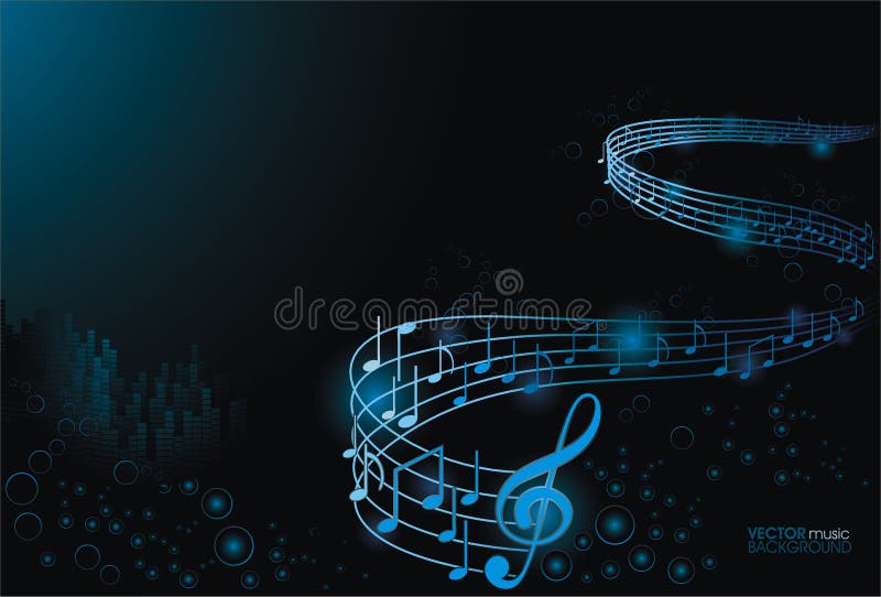 Abstract music background stock vector. Illustration of blue - 22776305