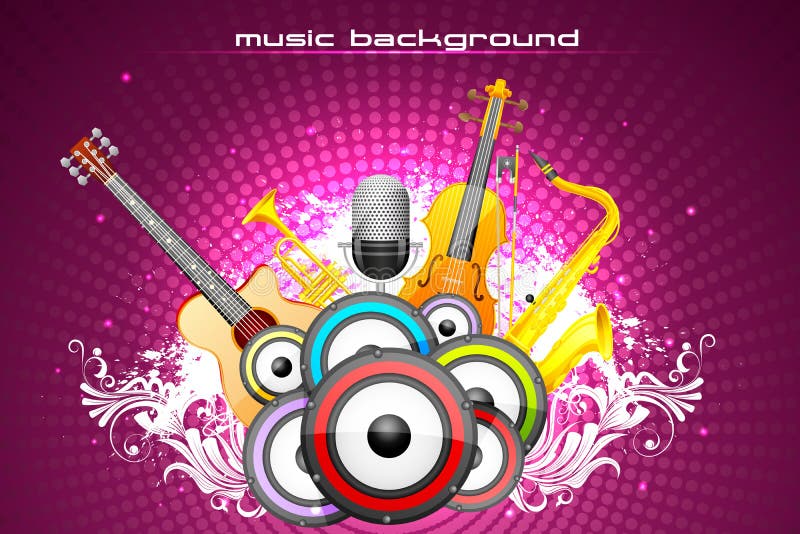 Abstract Music Background stock vector. Illustration of guitar - 36112091