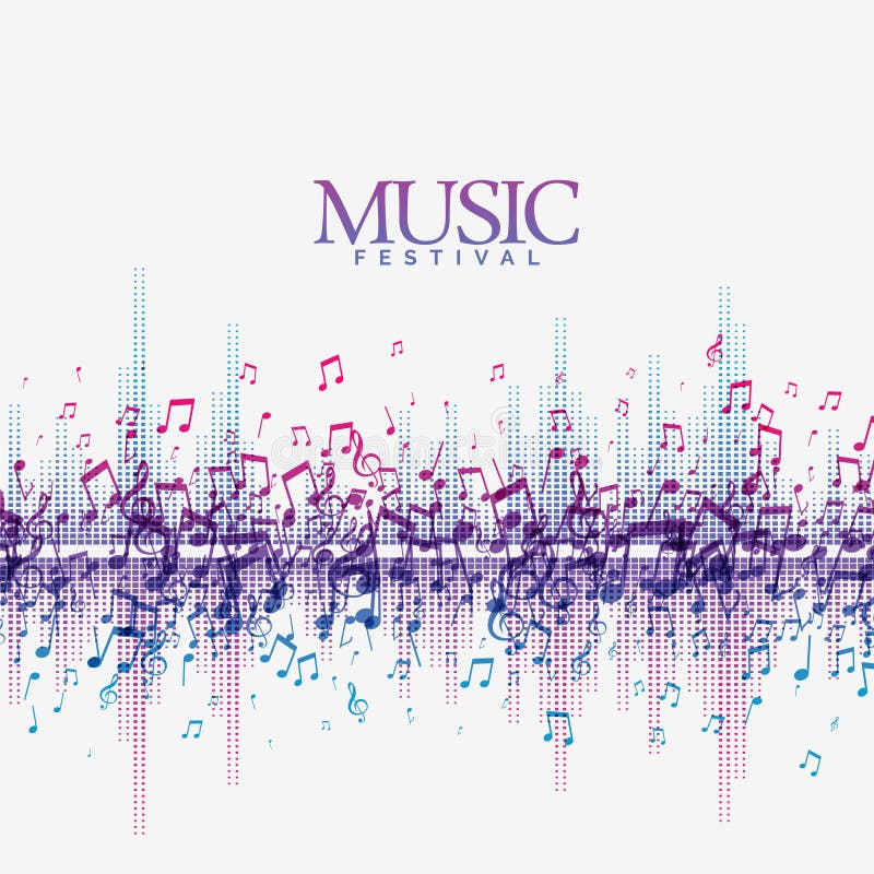 Abstract Music Background with Sound Song Beats Wave Stock Vector ...