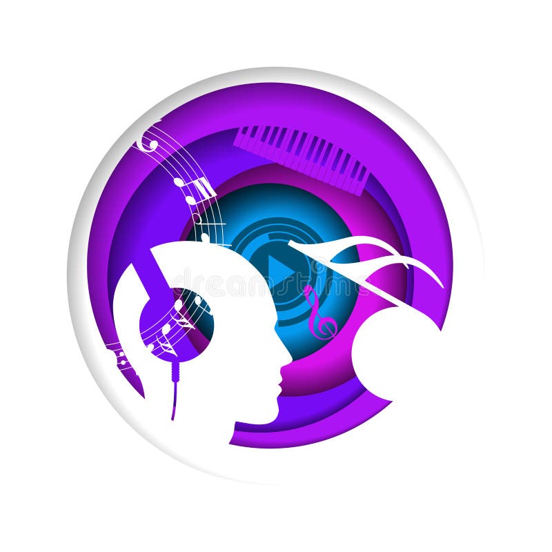 Abstract Music Concept in a Circle. Imagination Stock Vector ...