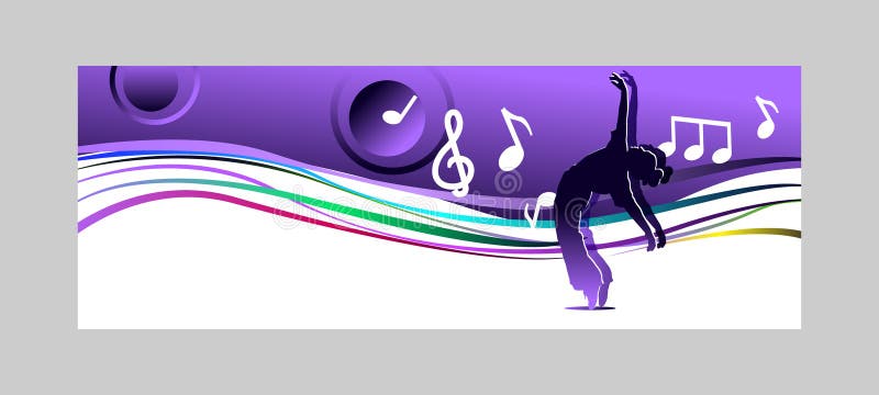 Abstract Music Dance Banner and Poster Design Graphic Stock Vector ...